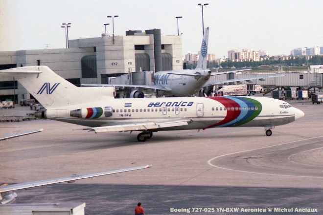 img319 Boeing 727-025 YN-BXW Aeronica © Michel Anciaux – Aviation Rainbows
