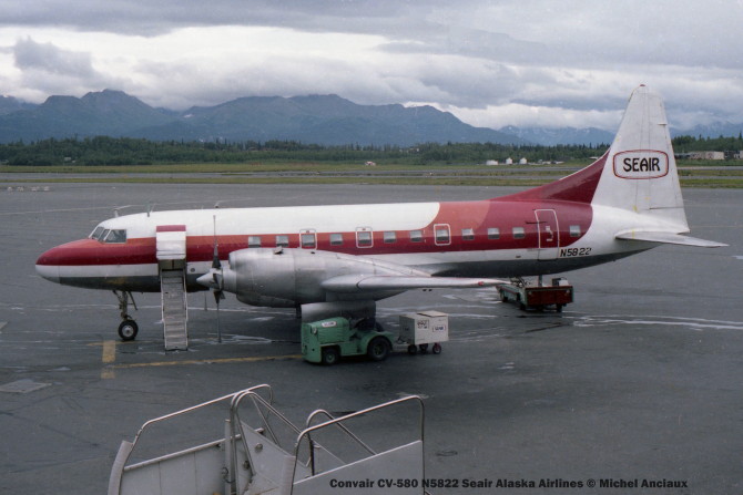103 Convair CV-580 N5822 Seair Alaska Airlines © Michel Anciaux ...