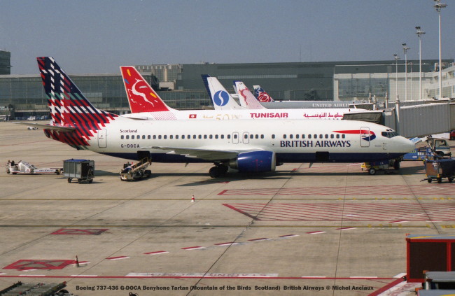 009 Boeing 737-436 G-DOCA Benyhone Tartan (Mountain of the Birds ...