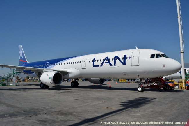 90 Airbus A321-211(SL) CC-BEA LAN Airlines © Michel Anciaux – Aviation ...