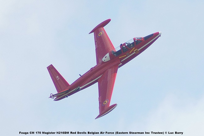 DSC09131 Fouga CM 170 Magister N216DM Red Devils Belgian Air Force ...