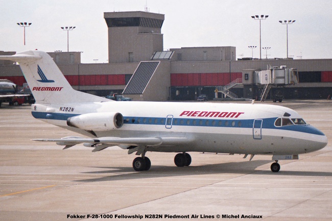 16 Fokker F-28-1000 Fellowship N282N Piedmont Air Lines © Michel ...